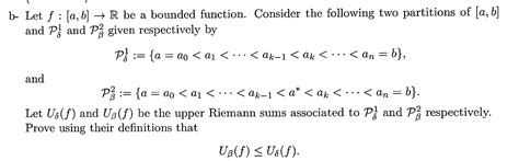 Solved B Let F A B → R Be A Bounded Function Consider