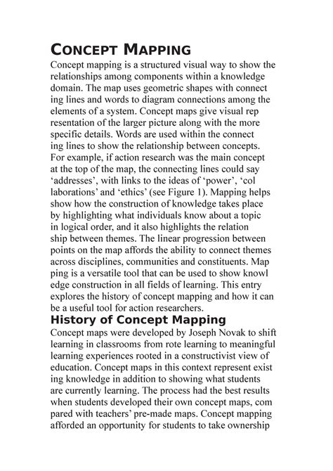 Concept Mapping CONCEPT MAPPING Concept Mapping Is A Structured Visual Way To Show The Studocu