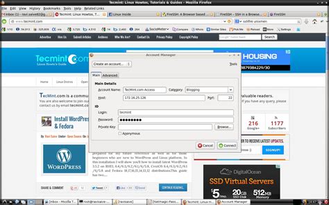 Firessh A Web Browser Ssh Client Plugin For Firefox Linux Blimp