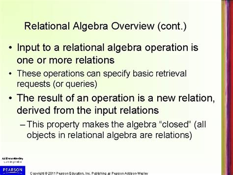 Chapter The Relational Algebra And Relational Calculus