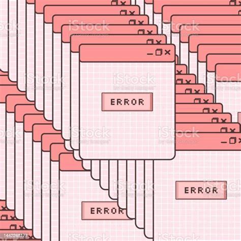 오래된 컴퓨터 윤리 오류 메시지가있는 레트로 브라우저 컴퓨터 창 트렌디한 Y2k 복고풍 스타일 벡터 그림입니다 밀레니엄에 대한 스톡 벡터 아트 및 기타 이미지 Istock