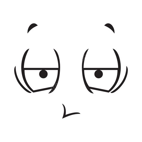 Bored Cute Cartoon Expression Bored Cartoon Character Png And Vector