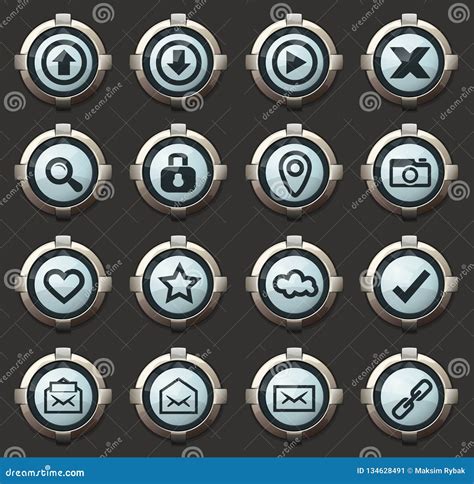User Interface Icons Set Stock Vector Illustration Of Business 134628491