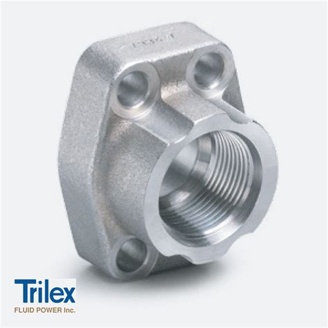Bspp Thread Flanges Carbon Steel Trilex Fluid Power
