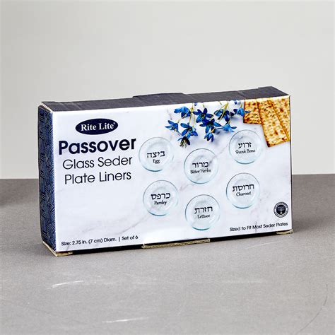 Glass Seder Plate Liners Divrei Kodesh