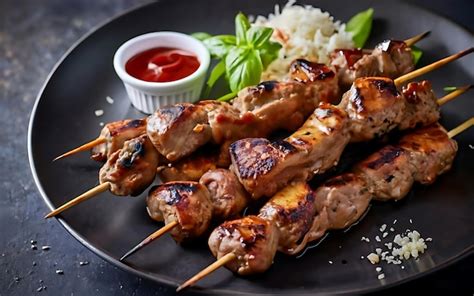 Premium Photo Capture The Essence Of Lamb Kabob In A Mouthwatering