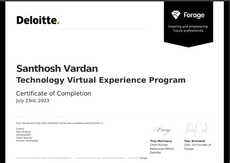 Santhosh Vardan On Linkedin Deloittevirtualexperience Forage Professionaldevelopment…