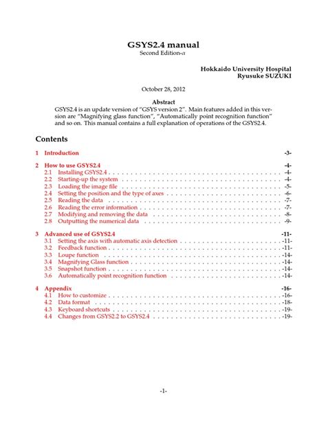 Gsys24 Manual Pdf File Format Cartesian Coordinate System
