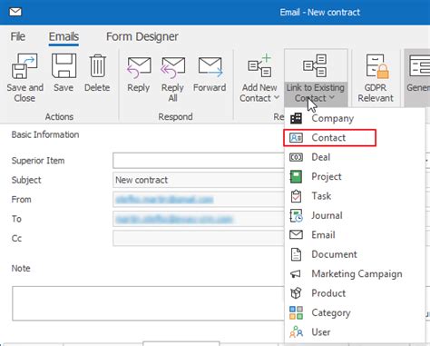 Save Emails To Contacts Automatically Or Manually With Eway Crm