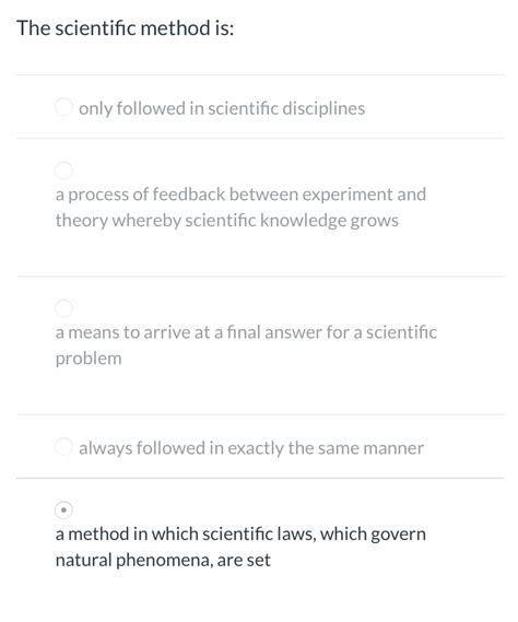 Solved The Scientific Method Is Only Followed In Scientific