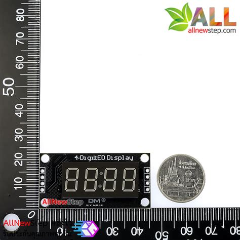 โมดูลแสดงค่าตัวเลข 4 หลัก ขนาด 036 นิ้ว Tm1637 Driver แบบนาฬิกา สีเขียว Arduinoall ขาย