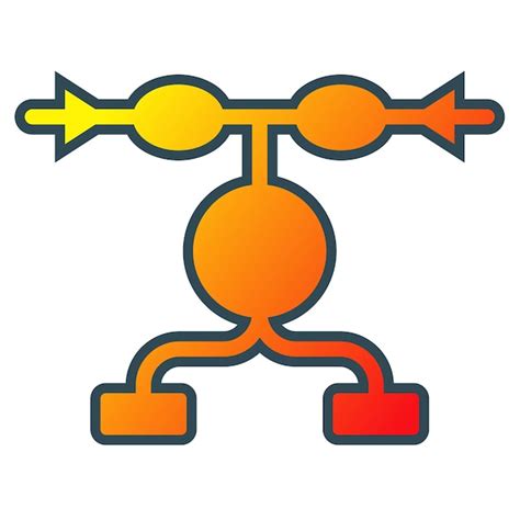Un personaje de dibujos animados naranja con una flecha azul que señala a la derecha Vector