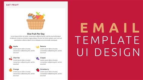 How To Create The Email Template Ui Design Using Html And Css Email Newsletter Design Youtube