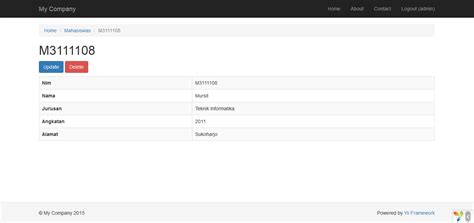 membuat fungsi crud dengan gii yii2 ~ mumunotes