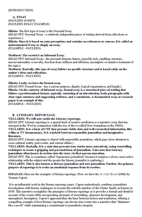Cnfscript This Is The Script Introduction A Essay Pauleen