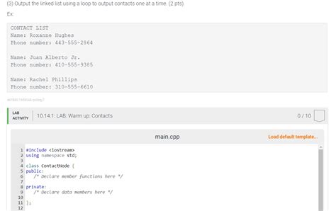 Solved A Linked List Is Built In This Lab Make Sure To Keep