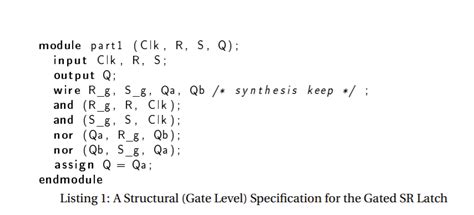 Solved Use The Verilog Code Above And Convert To A D Latch