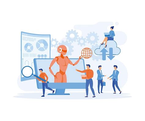 premium vector iot digital transformation ai technology automation