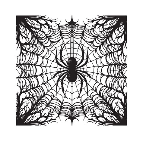 Spider Web Illustration Vector Art At Vecteezy