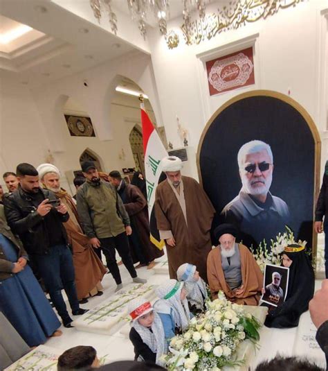 ممثل قائد الثورة الاسلامية في العراق يزور مرقد الشهيد ابو مهدي المهندس