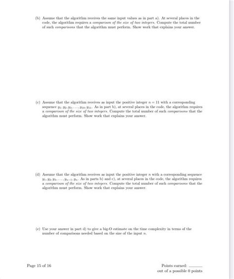 Solved 10 10 Points Consider The Following Algorithm