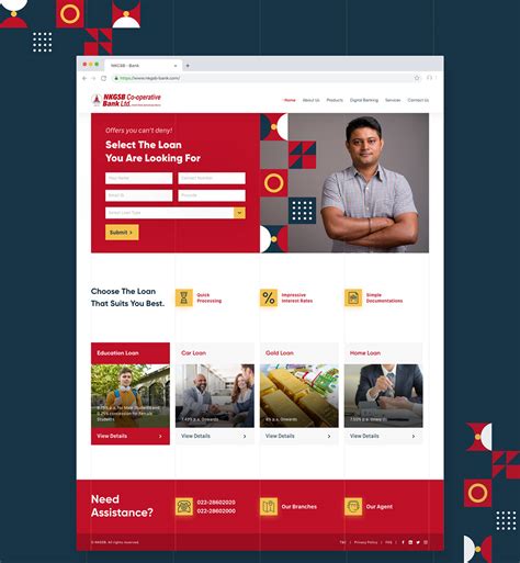 responsive redesign bank landing page on behance