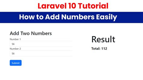 Laravel Tutorial How To Add Numbers Easily Laravel 10 Tutusfunny