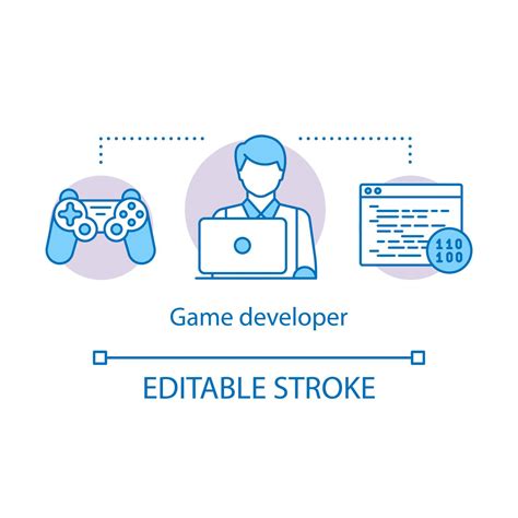 Game Developer Concept Icon Entertainment Program Development Gaming Software Programming