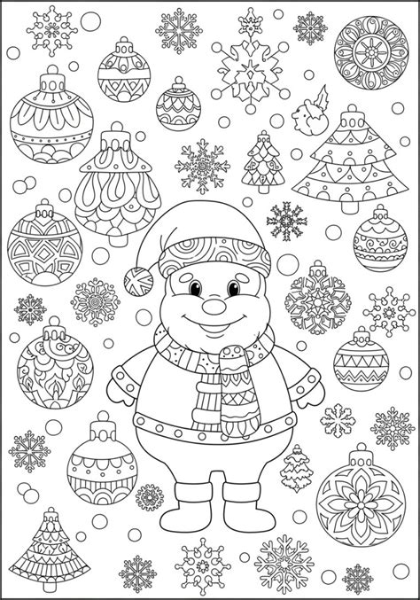 大人のためのクリスマスぬり絵 華やかで精巧なデザイン