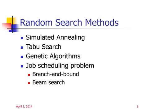 Ppt Random Search Methods Powerpoint Presentation Free Download Id