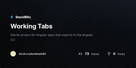 Working Tabs Stackblitz