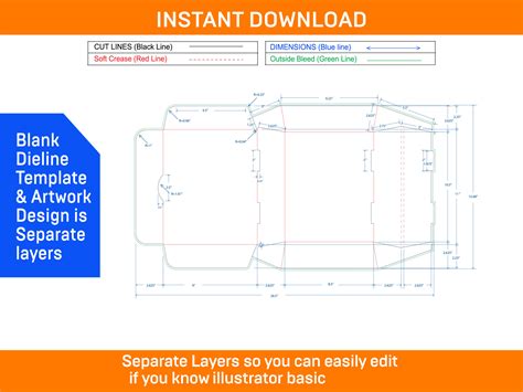 Box Packaging Dieline Template Design Blank Dieline Template 19549981 Vector Art At Vecteezy
