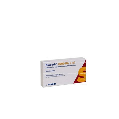 Binocrit 2000 I U 1 0 Ml Solution For Injection Tamer