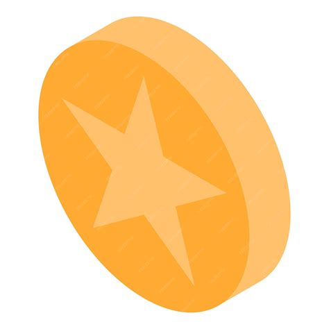 Premium Vector Gold Star Coin Icon Isometric Of Gold Star Coin Vector