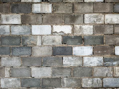 Concrete Block Wall Texture Cinder Block Gray Tones Rough Surface