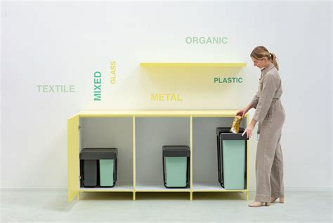 Sort And Go Built In Bin 2x30 Litre Dark Grey Brabantia