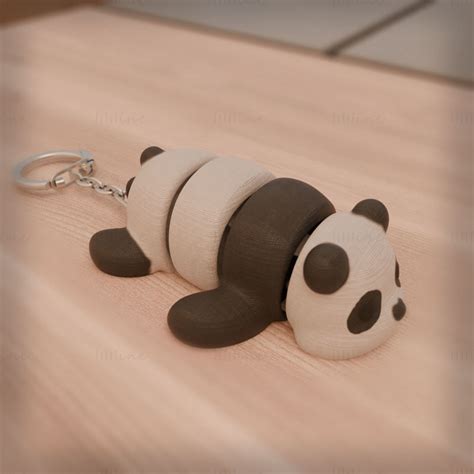 Articulated Panda Keychain 3d Printing Model Stl