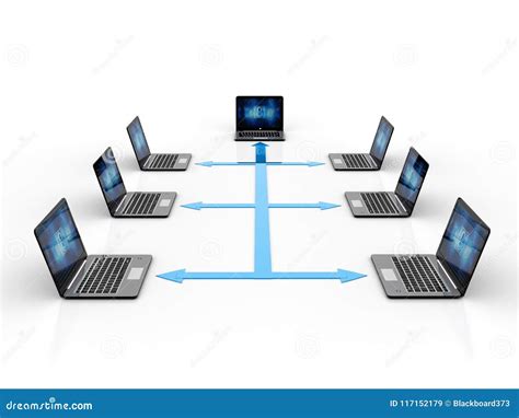 Computer Connected With Each Other Global Internet Concept Stock Illustration Illustration Of