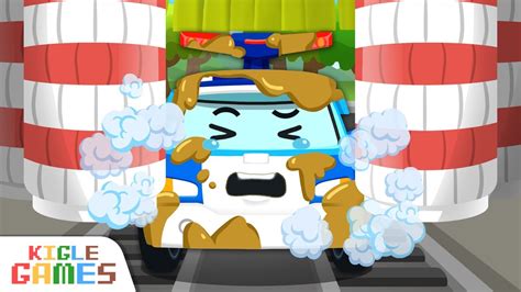 로보카 폴리 습관놀이 세차를 해요 경찰차 구급차 소방차 어린이 생활습관 게임 Robocar Poli Kigle Games Youtube