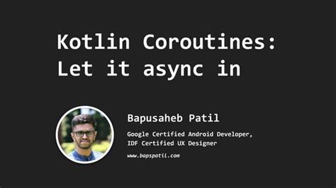 Kotlin Coroutines Let It Async In Ppt