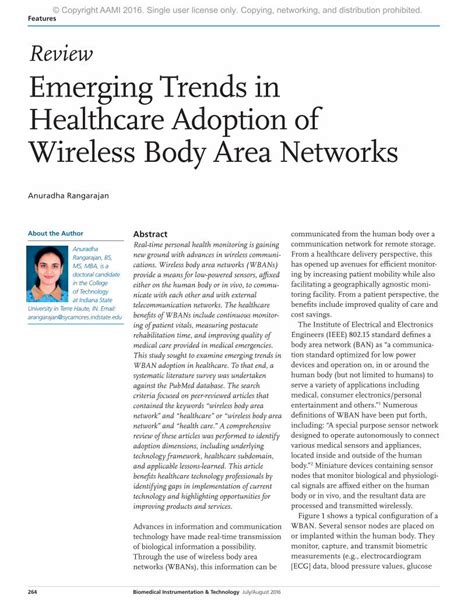 Pdf Emerging Trends In Healthcare Adoption Of Wireless Body Bit2016