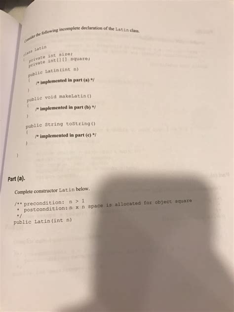 Solved Question 1 A Latin Square Is A Square Matrix Of