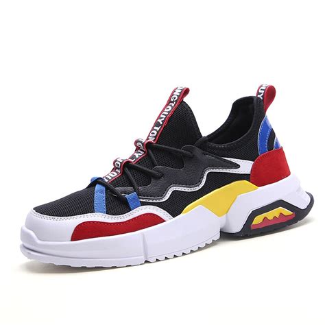 남자 신발 가을 Frenulum 통기성 패션 스 니 커 즈 트렌드 편안한 야외 운동 화 남자에 대 한남성용 경화 신발 Aliexpress