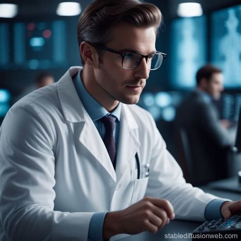 Coding Scientist Character Stable Diffusion Online