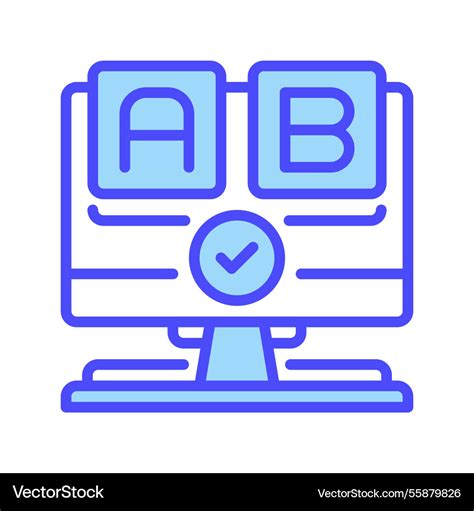 Ab Testing Line Icon Linear Style Sign For Mobile Vector Image