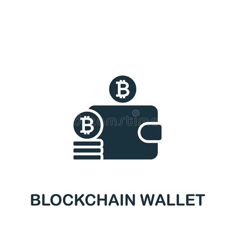 Blockchain Icon Monochrome Simple Sign From Digitalization Collection