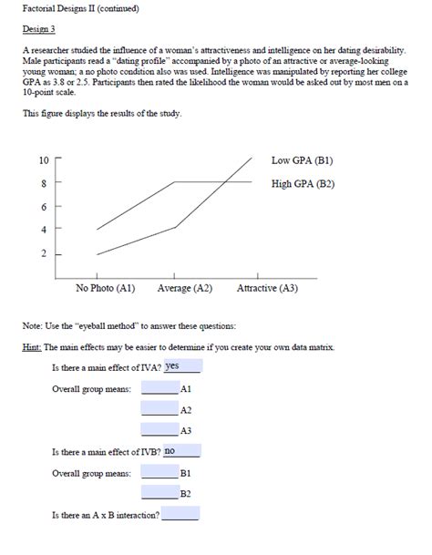 Factorial Designs II Continued Design 3 A Chegg Com