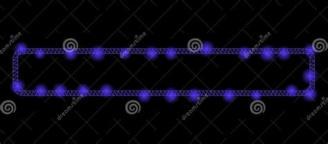 Flare Mesh Carcass Rounded Rectangle Frame With Flare Spots Stock Vector Illustration Of