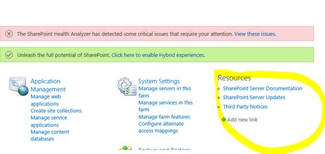 Web Part What Happend To The Resources List On Central Admin