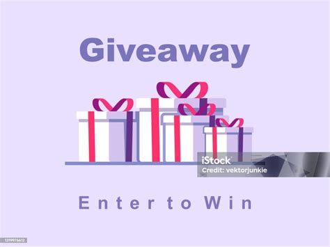 플랫 스타일 웹 배너 벡터 일러스트 아래 4 개의 선물 상자가있는 경품 가상현실에 대한 스톡 벡터 아트 및 기타 이미지 가상